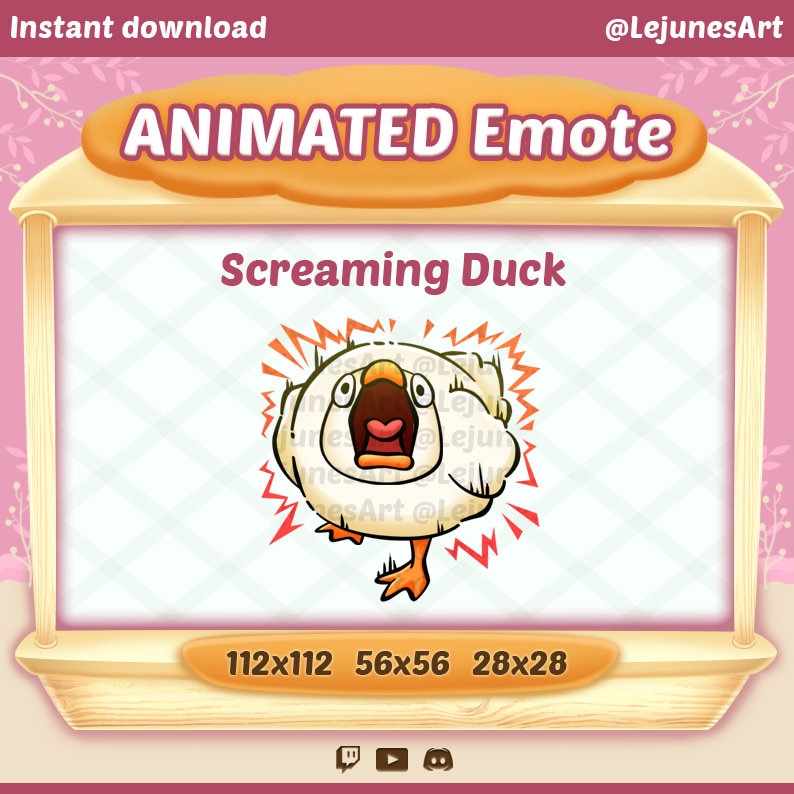 Emote de pato animado / meme Twitch emotes / GIF animado para Youtube ...