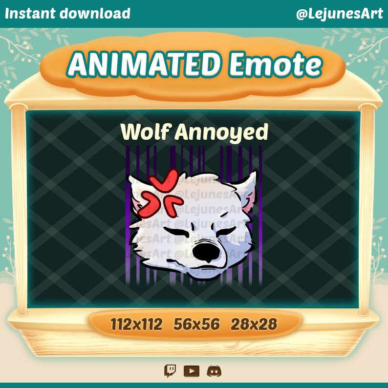 Animated Twitch Emote Animated Emote Animated Wolf Emote for Discord ...