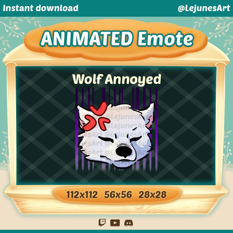 Animated Twitch Emote Animated Emote Animated Wolf Emote for Discord ...