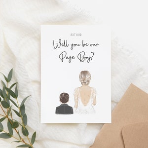 Personalised Will You Be Our Page Boy Card Page Boy Proposal Card Cute ...