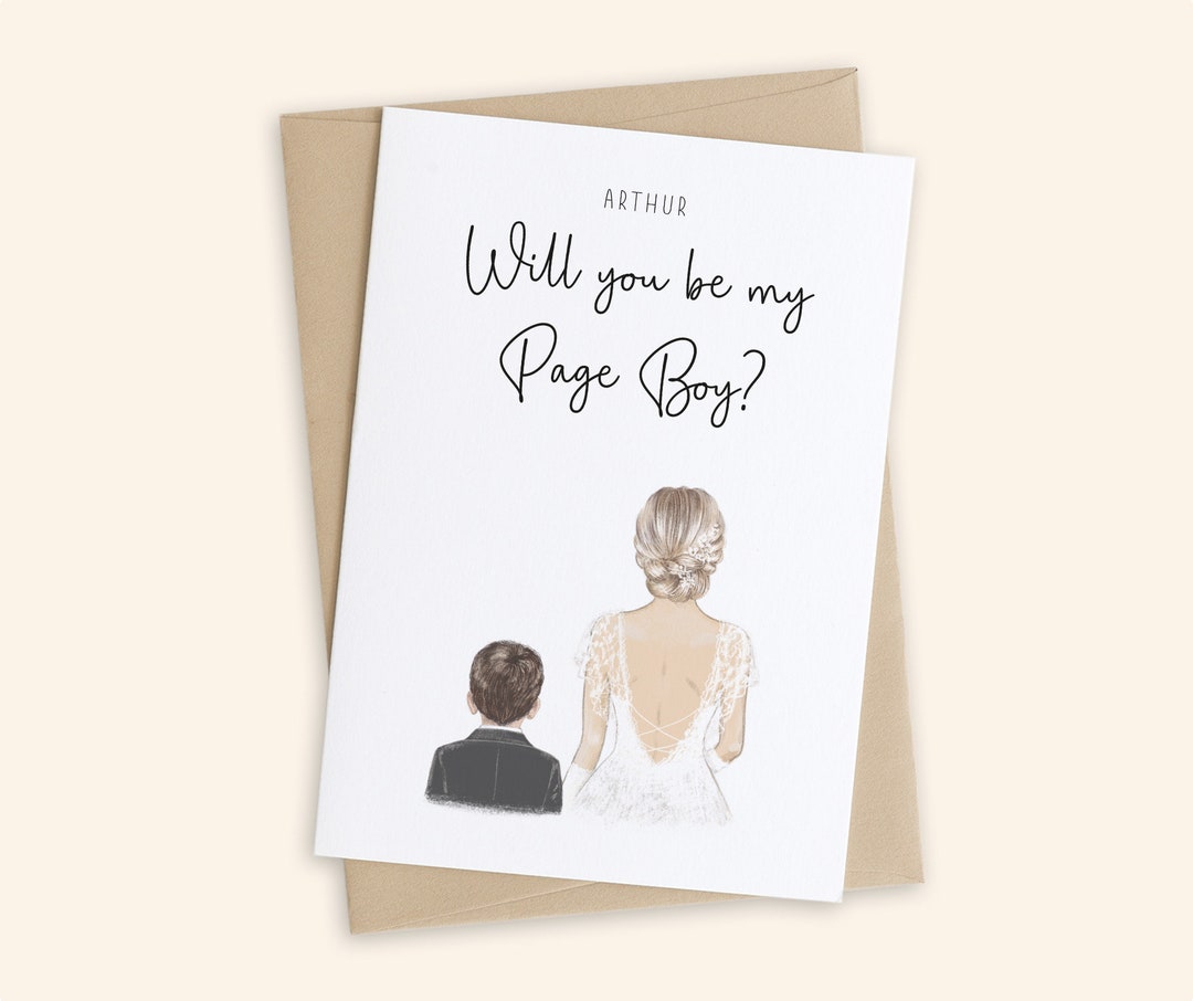 Personalised Will You Be Our Page Boy Card Page Boy Proposal - Etsy UK