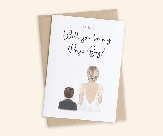 Personalised Will You Be Our Page Boy Card Page Boy Proposal - Etsy UK