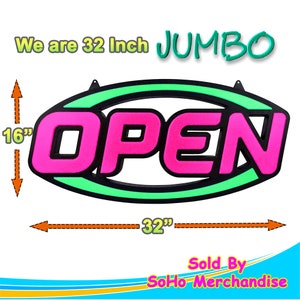Extra Large LED Open Sign 32 Very Big Ultra Bright With - Etsy