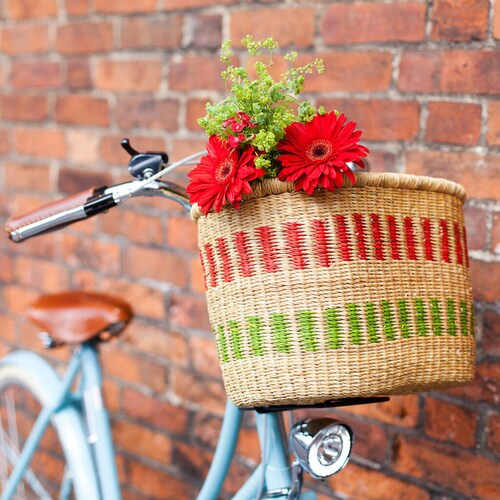 African Handmade Bicycle Basket - Etsy