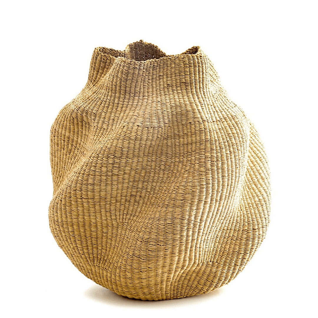 Plant Basket Wavy Basket Bolga Basket Floor Basket Flower Basket Plant ...