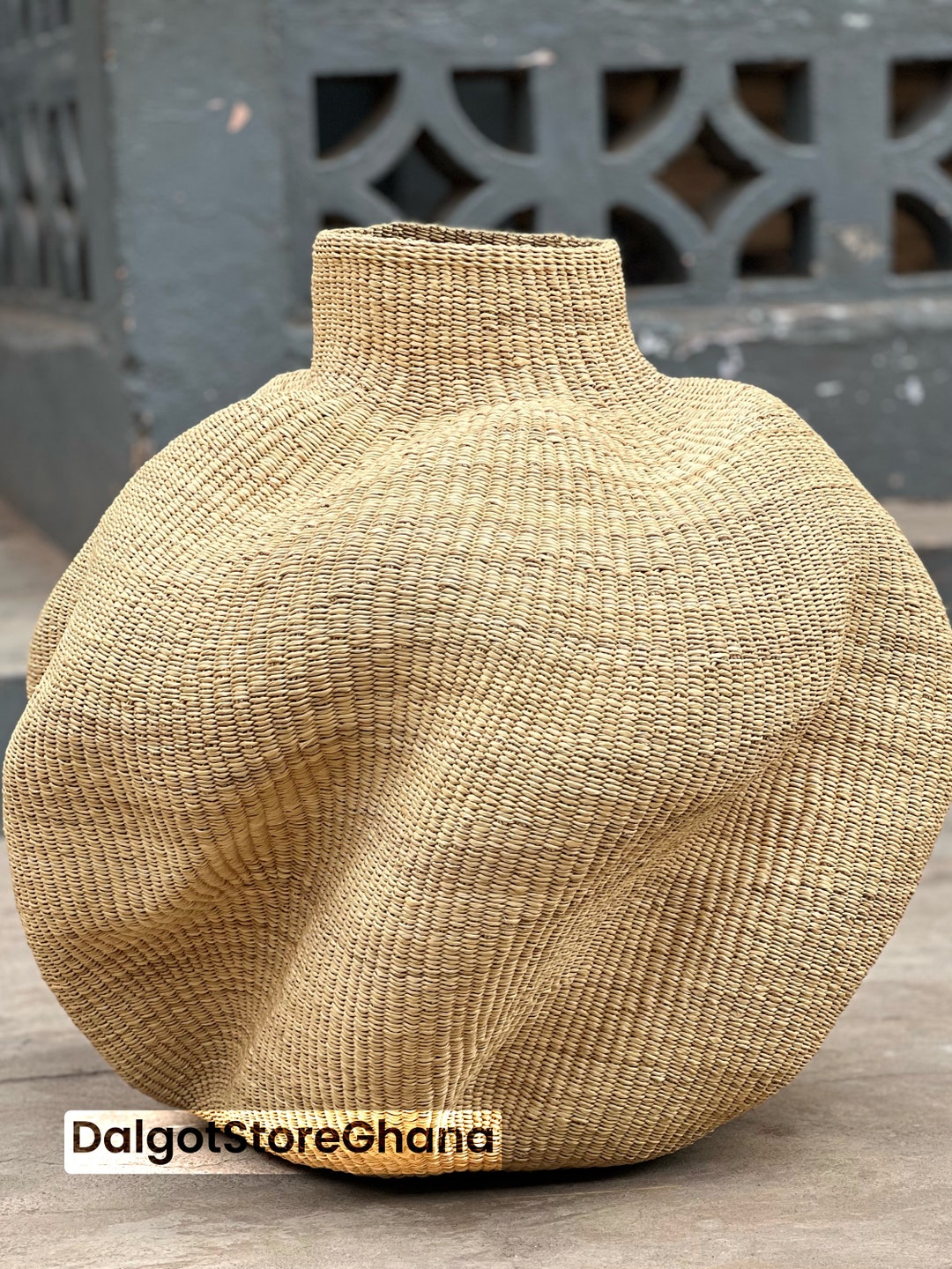 Plant Basket Wavy Basket Bolga Basket Floor Basket Flower Basket Plant ...