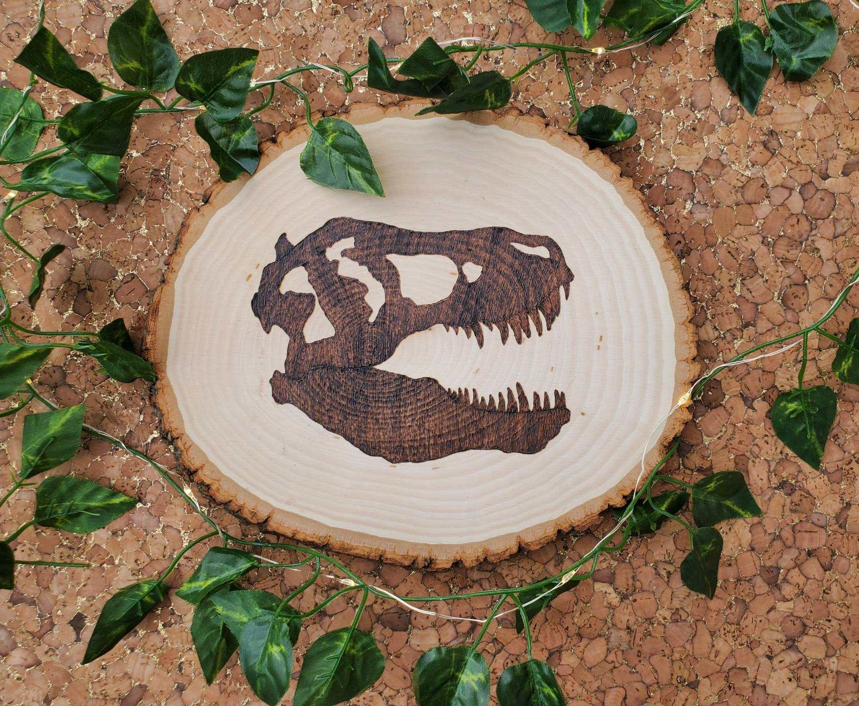 T-rex Skull Wood Art | Trex Wood | Dinosaur Wall Decor | Trex Wood Burn ...