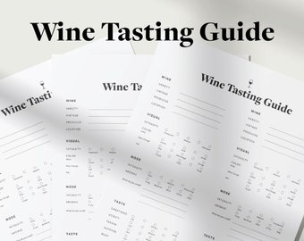 Wine Tasting Guide, Educational Tool, Hosting Ideas (digital Download ...