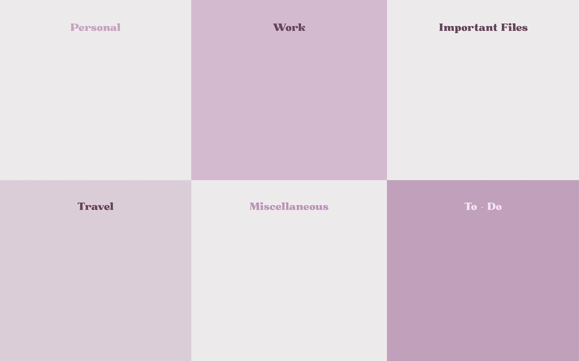 Purple Desktop Wallpaper Organizer - Etsy