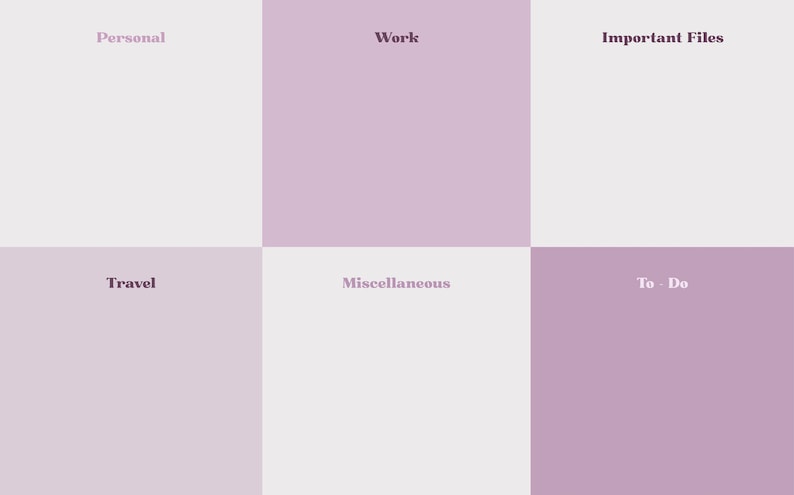 Purple Desktop Wallpaper Organizer - Etsy