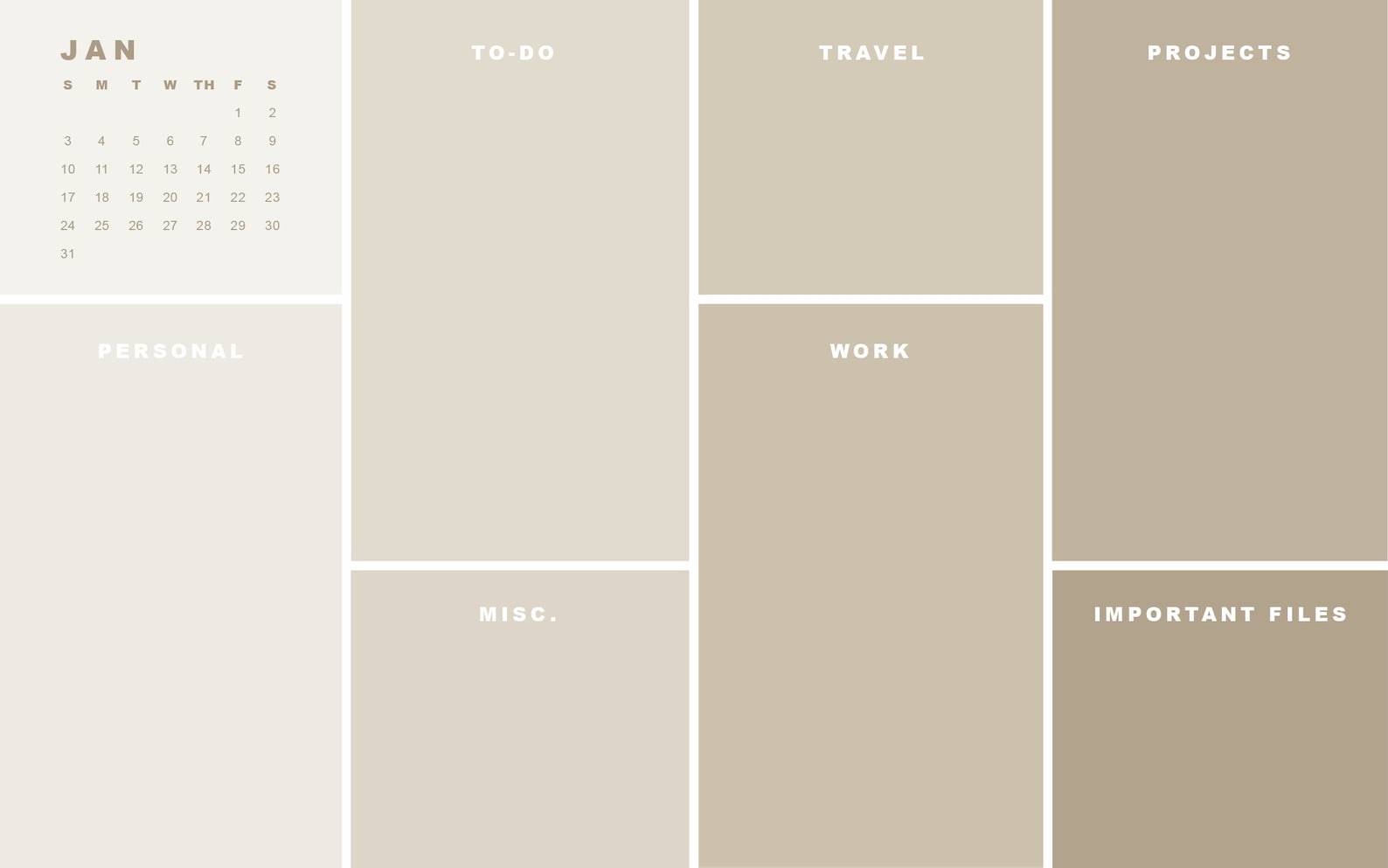 Desktop Organization Wallpaper | Etsy