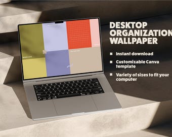 Customizable Modern Organization Wallpaper Template for Laptop or ...