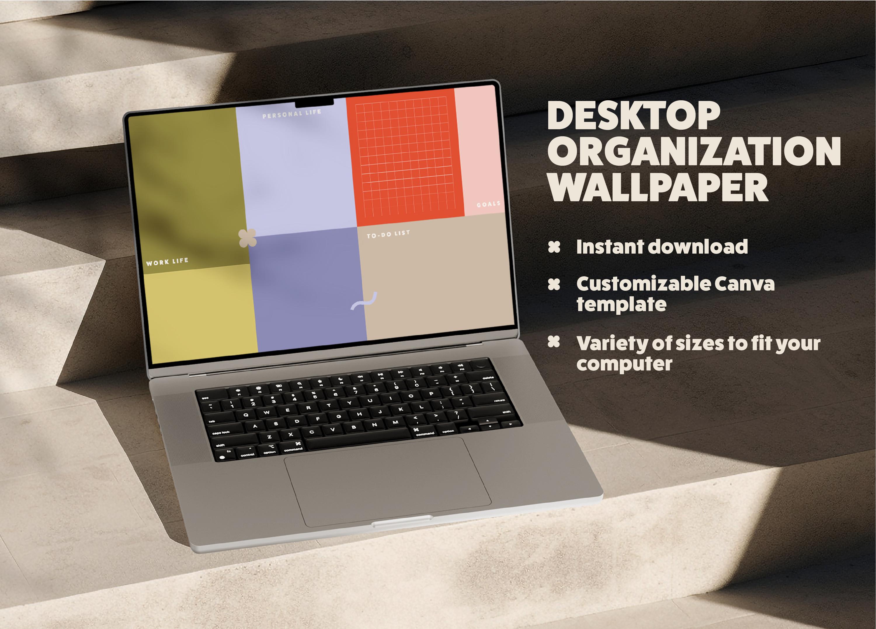 Customizable Organizational Wallpaper Template for Laptop or Desktop ...
