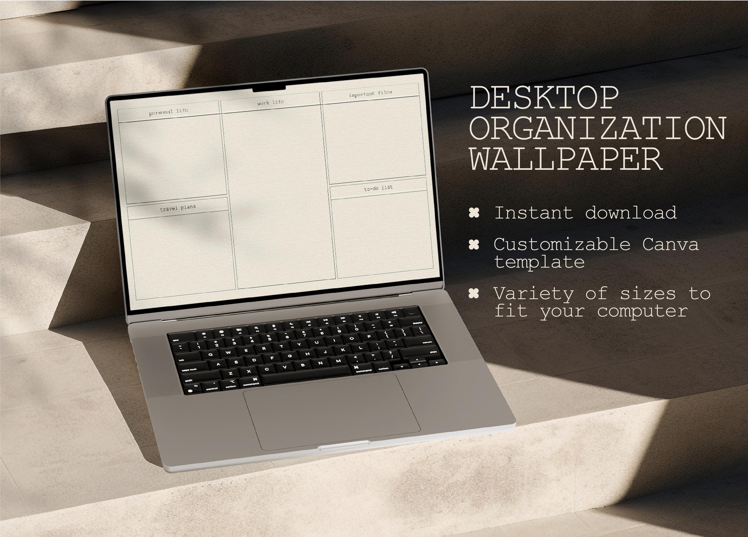 Customizable Modern Organization Wallpaper Template for Laptop or ...