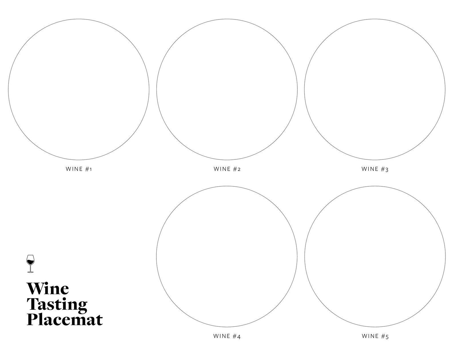 Wine Flight Placemat, Wine Tasting Set, Party and Hosting Ideas, Guided ...