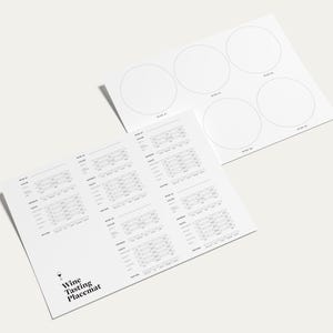 Wine Flight Placemat, Wine Tasting Set, Party and Hosting Ideas, Guided ...