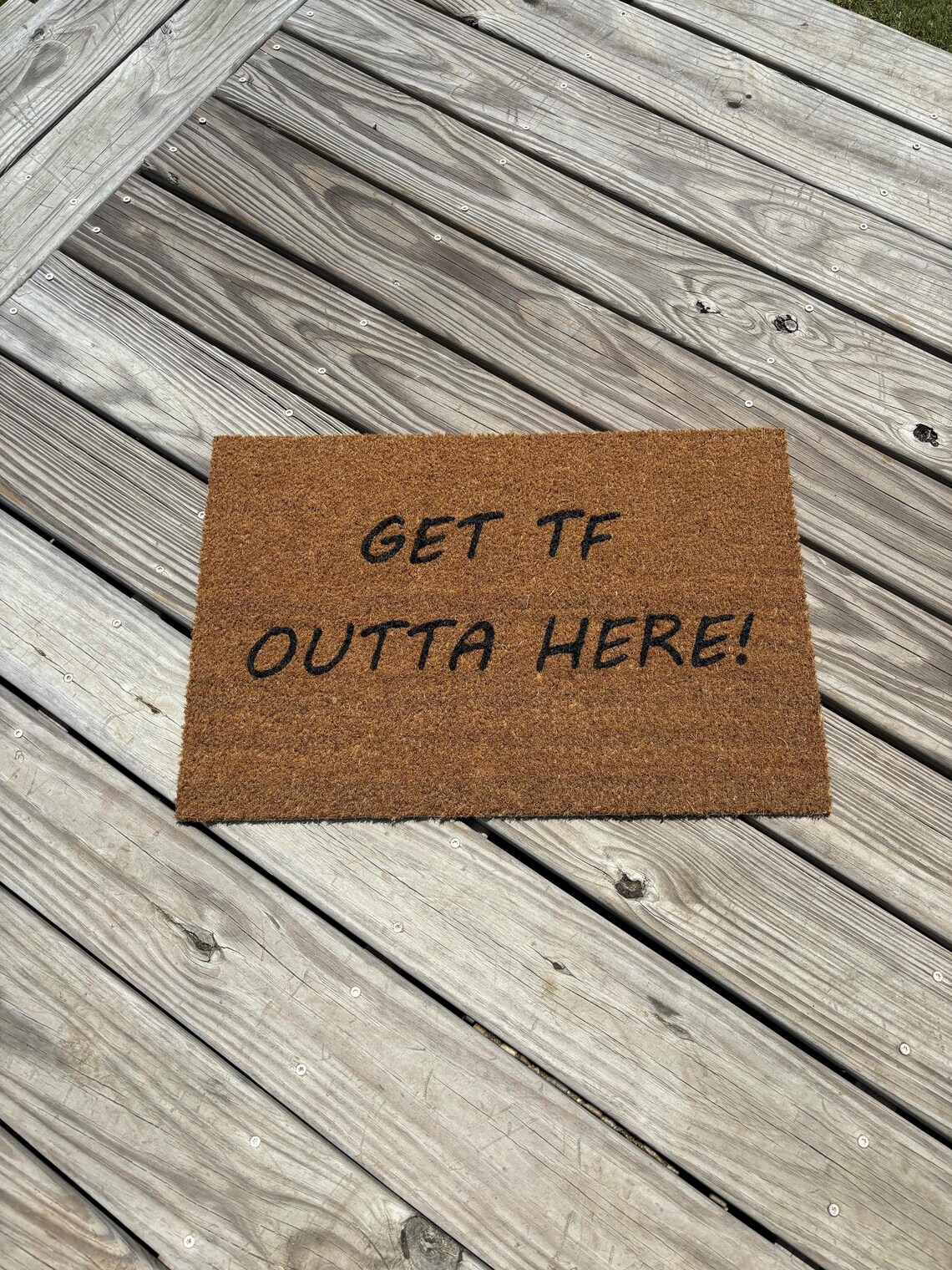 Get TF Outta Here Doormat - Etsy