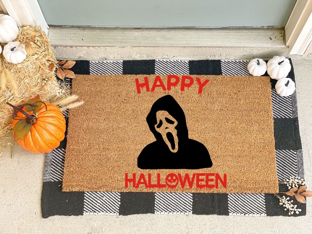 Scream Ghostface Doormat, Scream Happy Halloween Doormat, Scream Home ...
