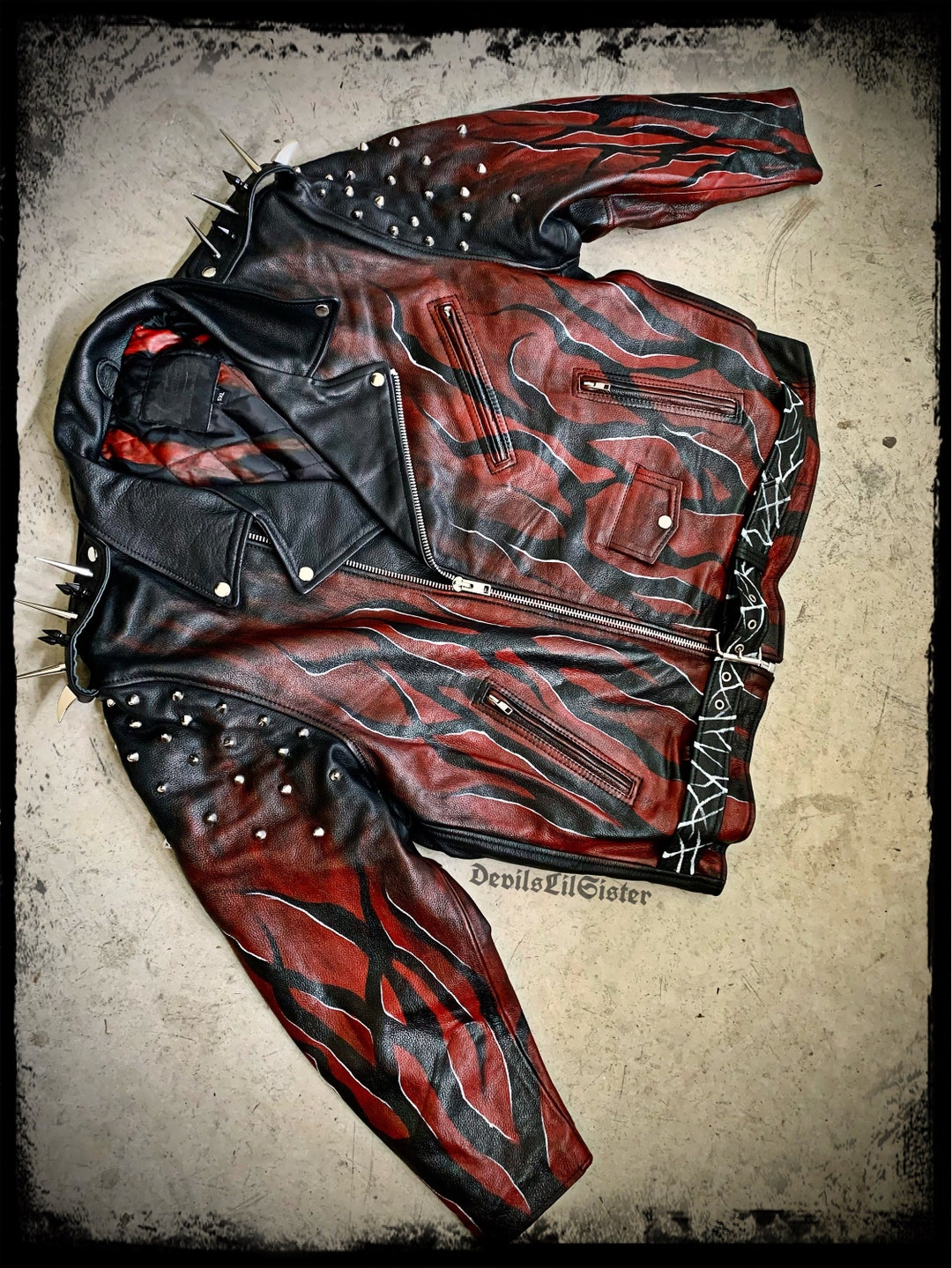 The Banished | Punk Studded Spiked Painted Jacket | Official Site Link ...