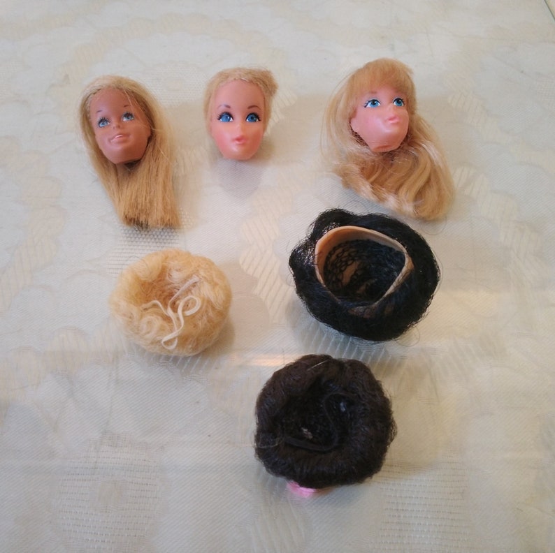 Barbie Vintage Mod Heads - Wig - Hairpiecs & Wiglets Great for ...