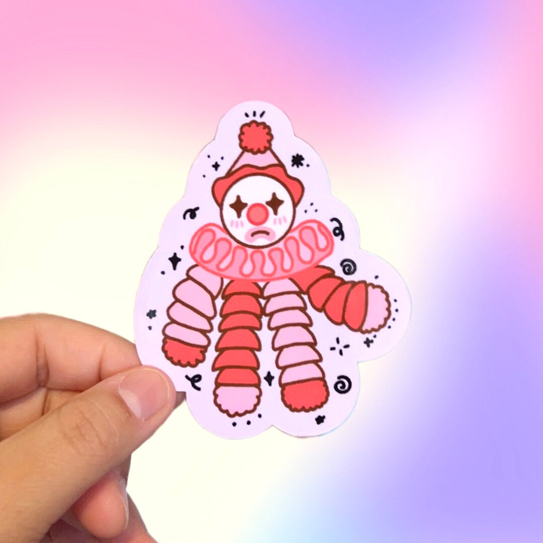 Vintage Sad Clown Sticker - Etsy