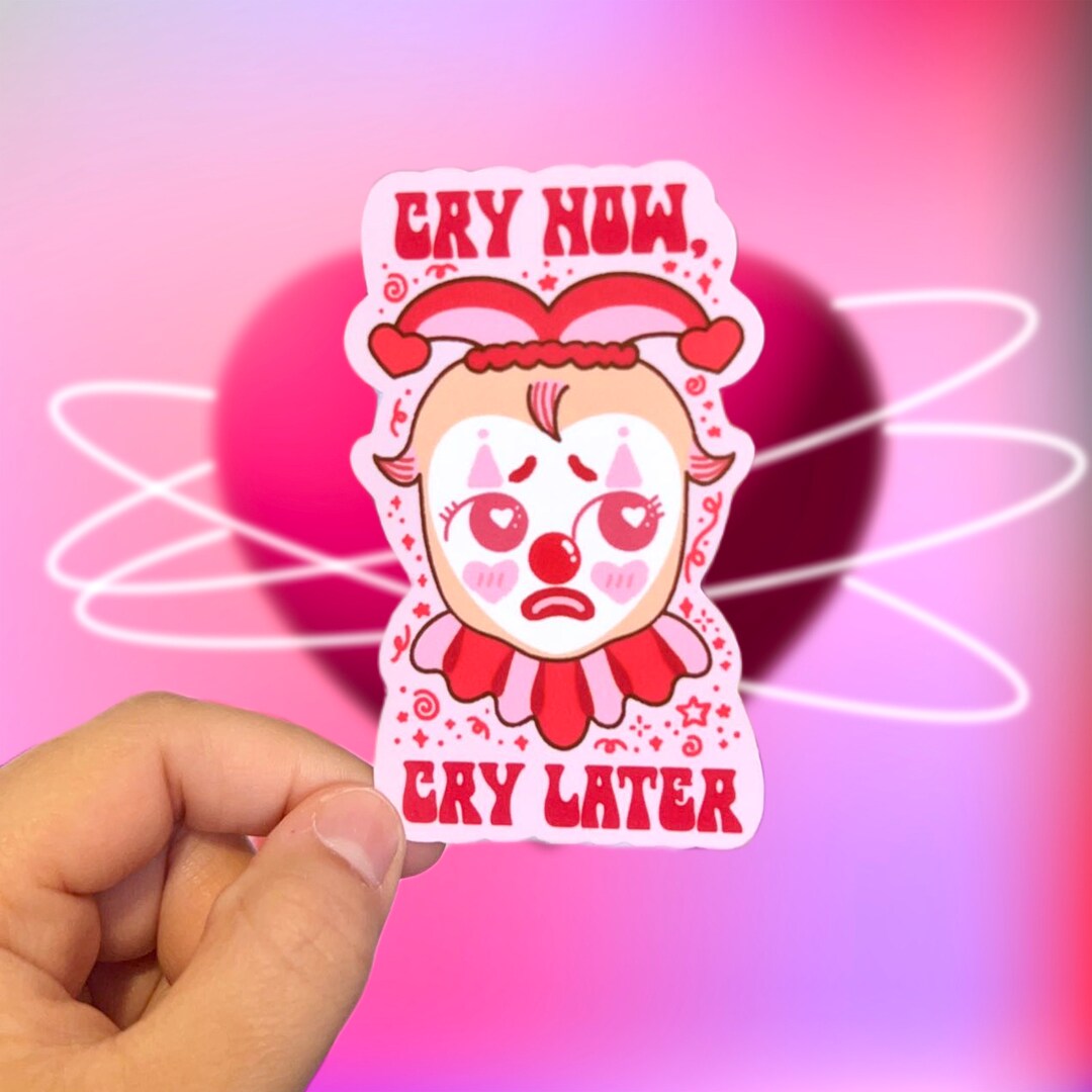 Sad Clown Sticker - Etsy