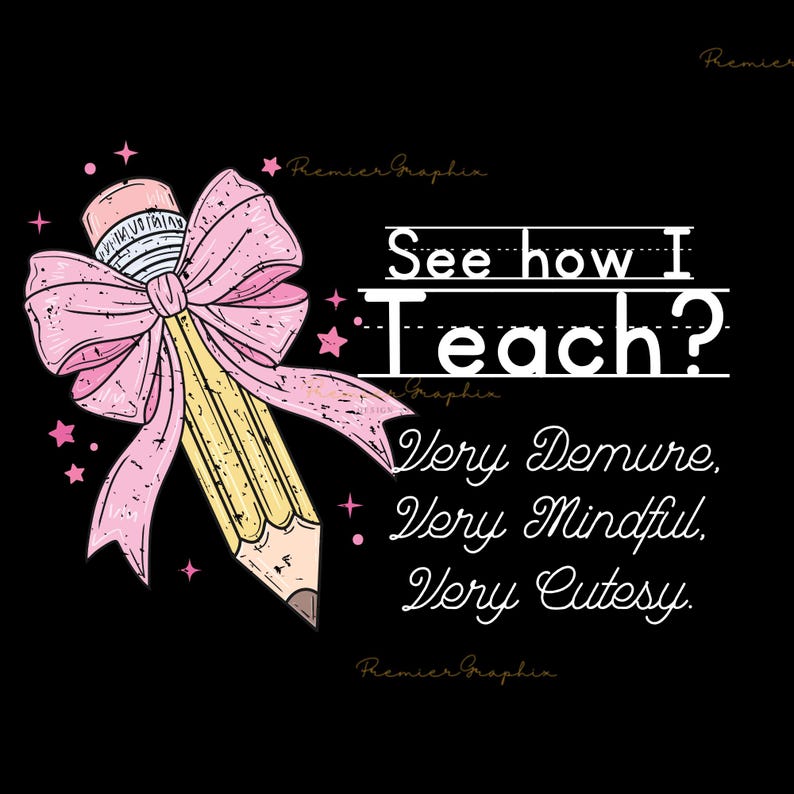 Teacher Very Demure, Teacher Coquette Retropng for DTF Teacher Very ...
