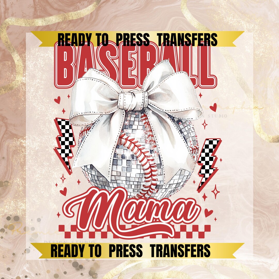 Disco Baseball Mama Hot Peel DTF, Hot Peel Transfer, Disco Baseball ...