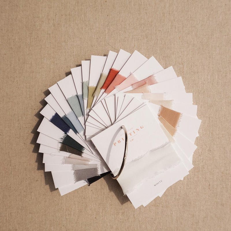 Silk Ribbon Swatches - Etsy UK