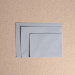 Luxury Dusky Blue Envelopes | Deep Flap 5x7, A6 & Rsvp 4 Bar Envelopes ...