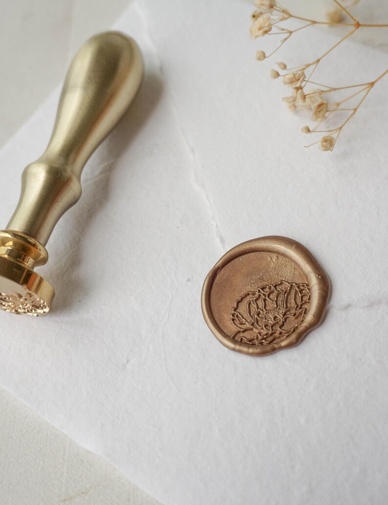 Peony Wax Stamper | Wax Sealing Stamper | Wax Seals for Wedding ...