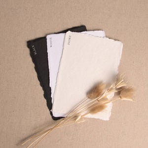 Handmade Paper in Ivory | Deckle Edge Paper Sheet| Rag Cotton Paper ...