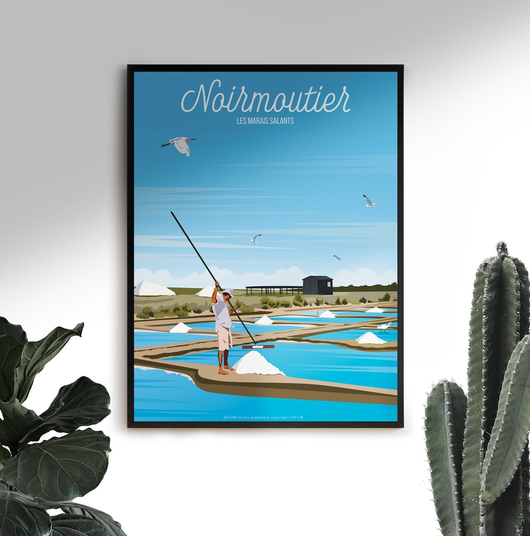 Noirmoutier Poster - the Salt Marshes - Etsy