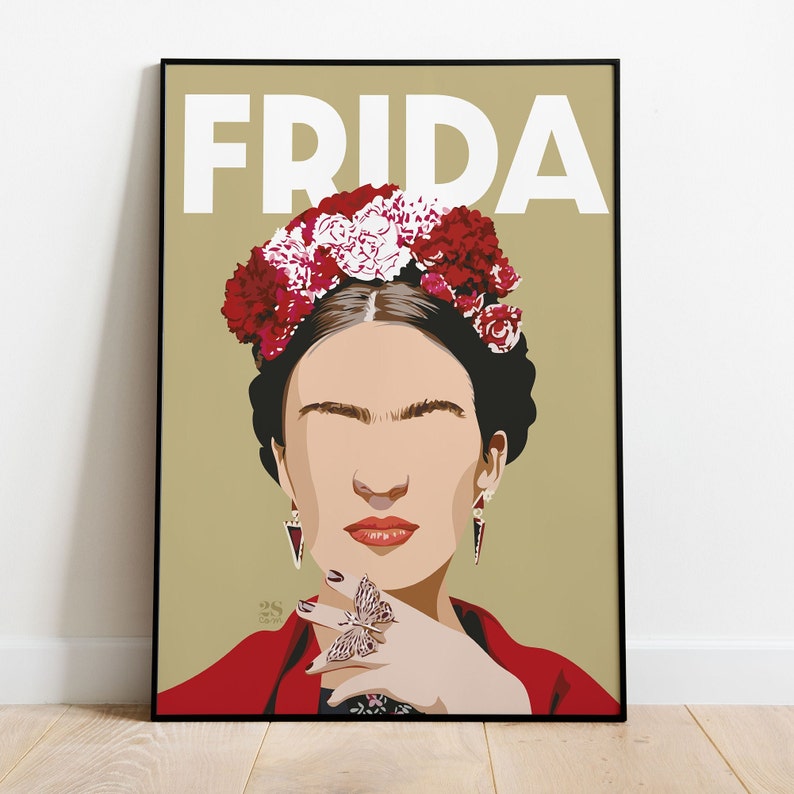 Frida Kahlo Poster Mexican Artist Frida Artist Poster - Etsy