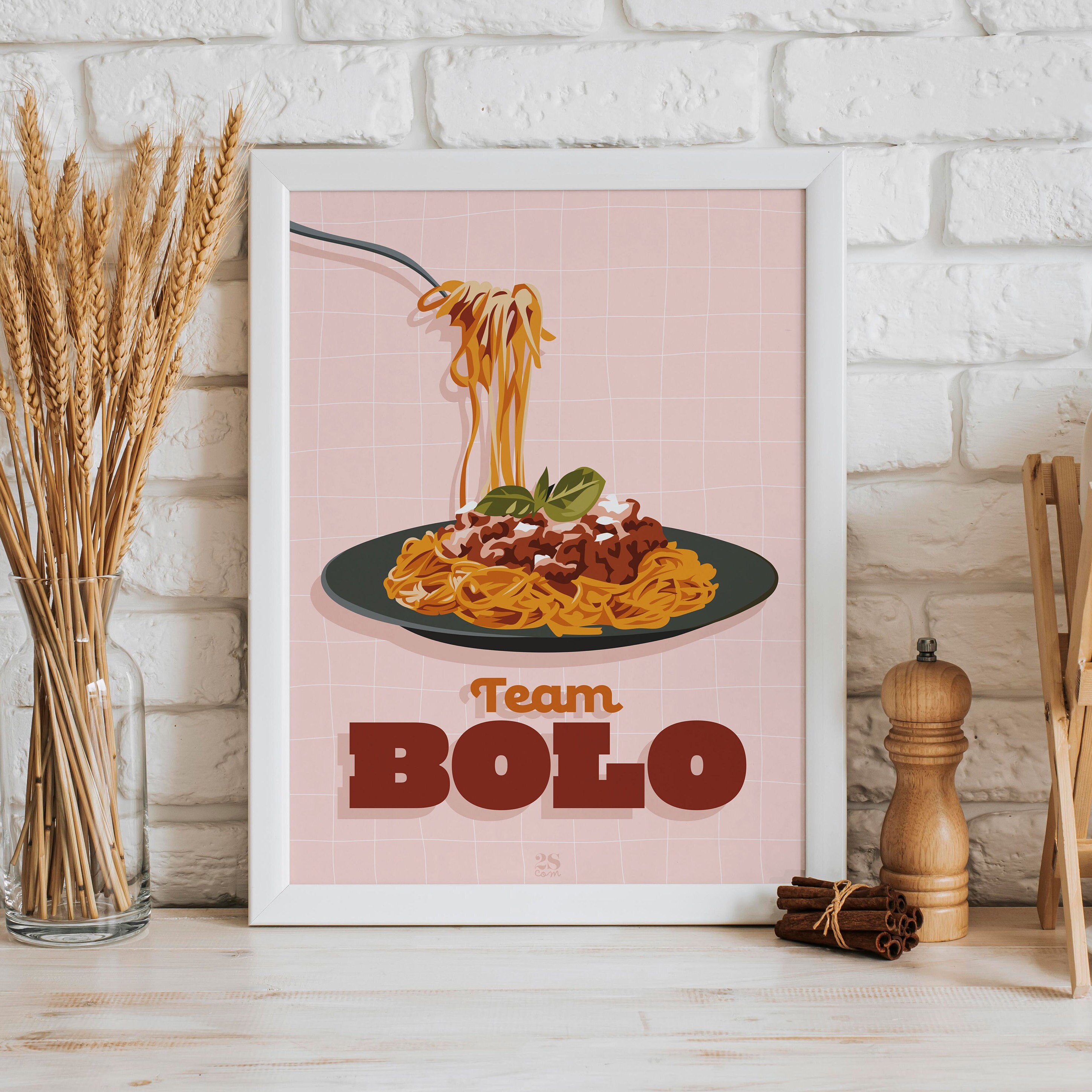 Team Bolo Poster Spaghetti Bolognese, Bolo Pasta, Pasta - Etsy