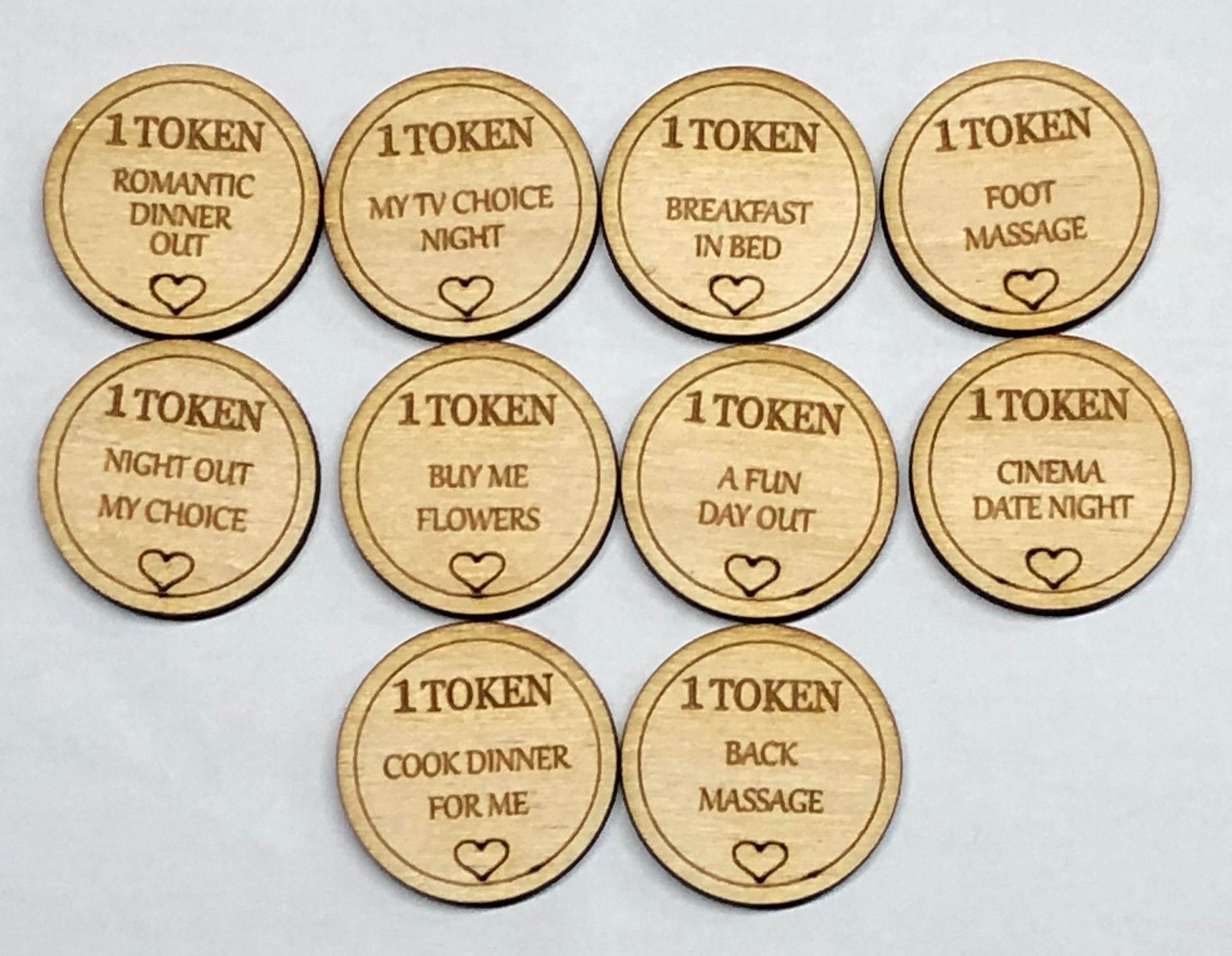 Personalised Love Tokens Valentines Day Gift Boyfriend - Etsy UK