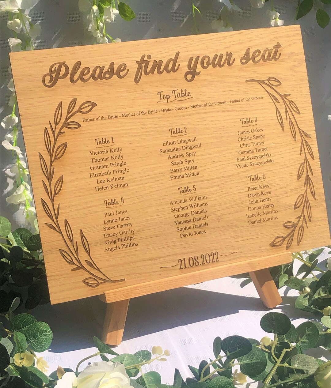 Seating Plan | Seating Chart | Table Plan | Party Seating | Event ...