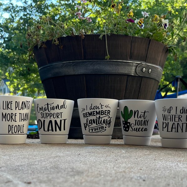 Plant Puns Pots - Etsy
