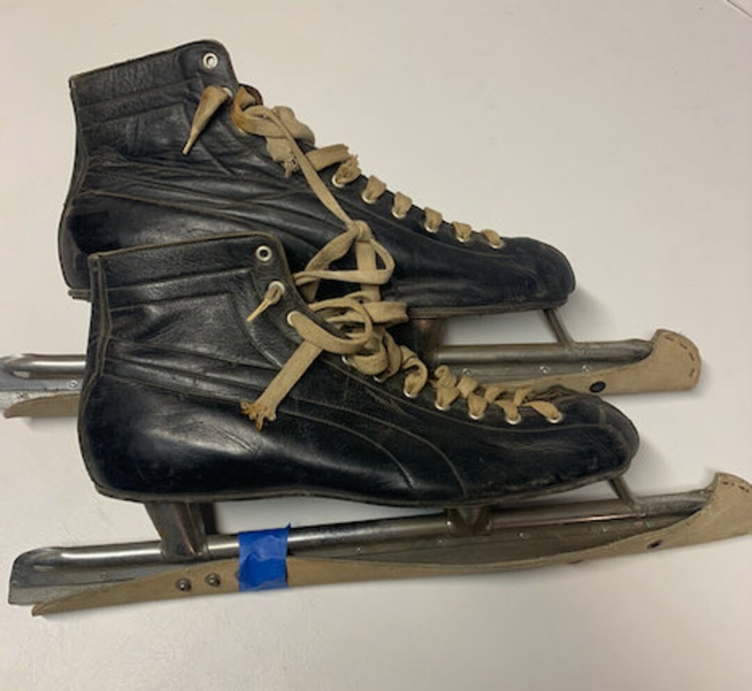 Speed / Ice Skates - Black Leather - Mens - Vintage - Etsy Canada