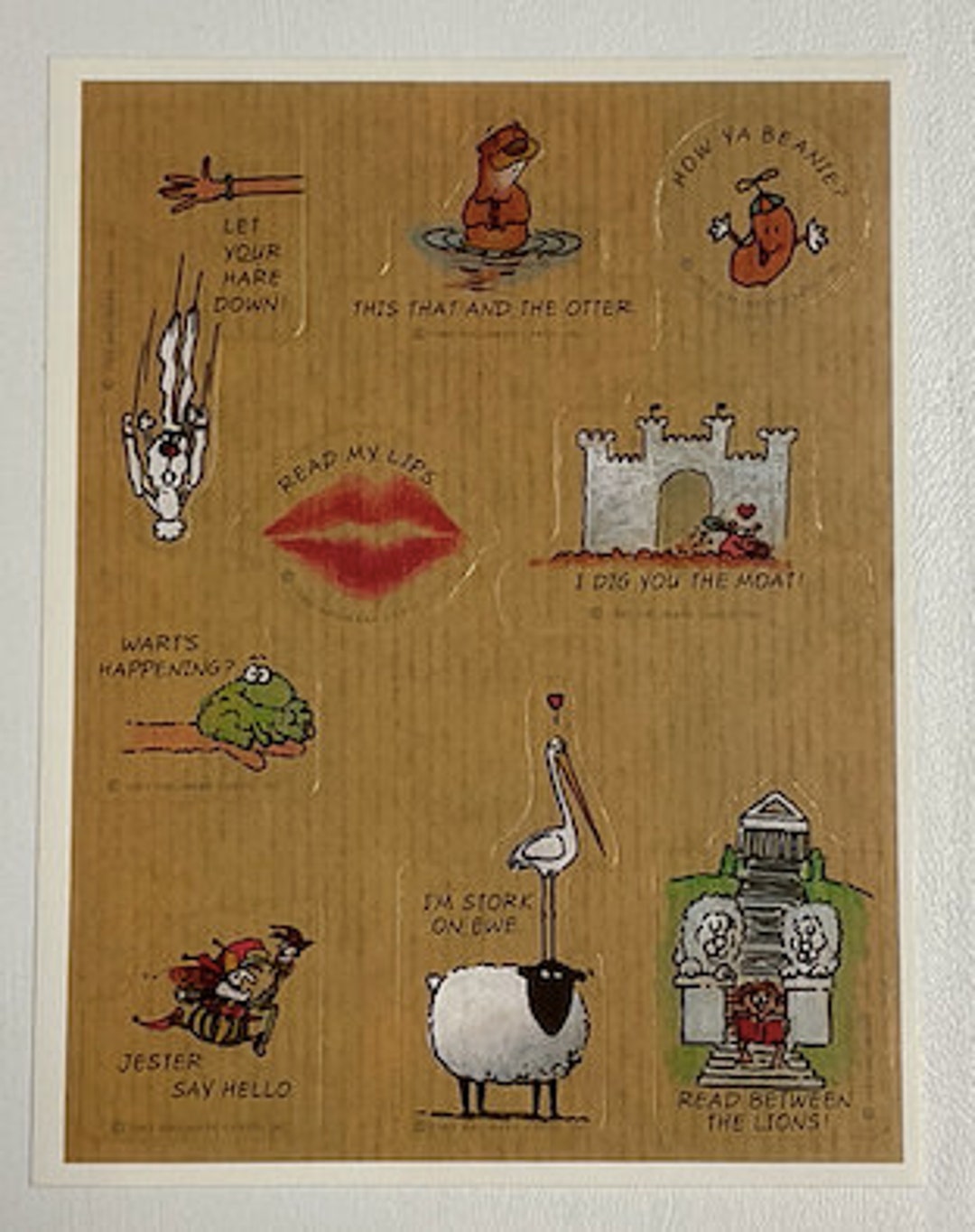 Hallmark - Stickers - Punny Quotes - Vintage - 1980s - Etsy