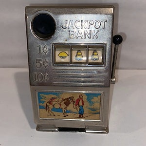 Reno Plastic Mfc. Co. Sparks NV - Slot Machine Bank - Metal - Vintage ...