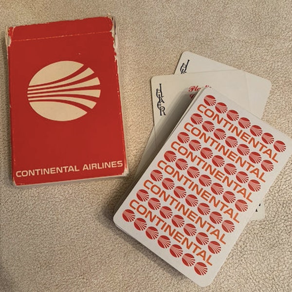 Continental Airlines Deck of Cards - Etsy