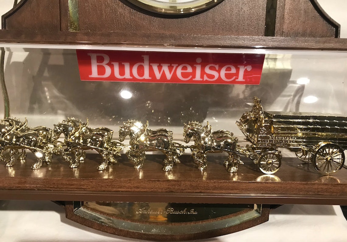 Everbright budweiser Clydesdale Horse Advertising Clock - Etsy
