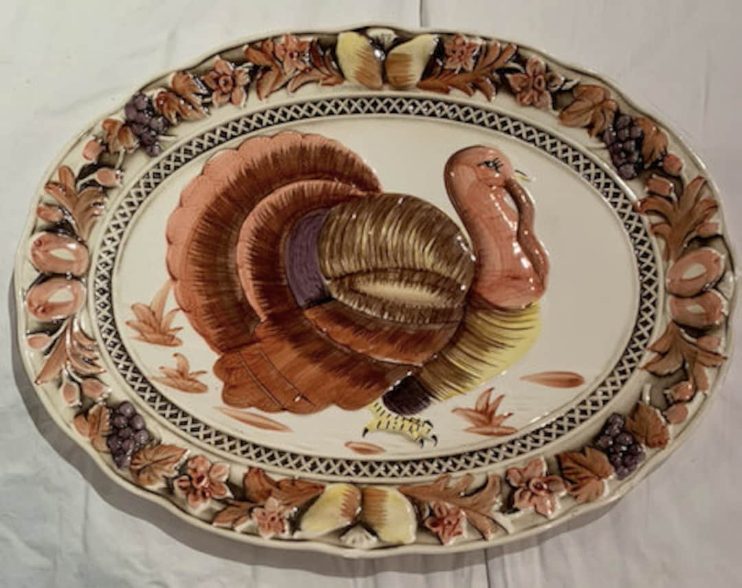 Gailstyn-sutton - Turkey Platter - Vintage - Etsy