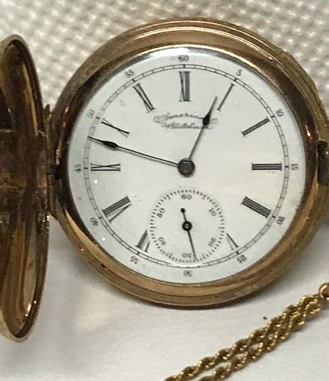 American Waltham Pocket Watch With Chain Model 1865 Vintage Circa 1872 ...