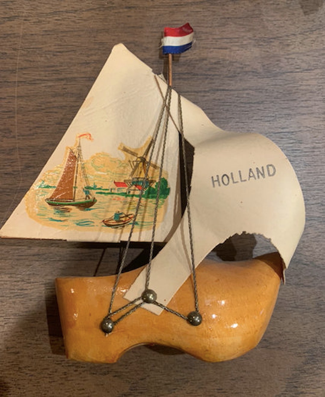 Wooden Clog Sail Boat - Holland - Vintage - 1950s - Etsy