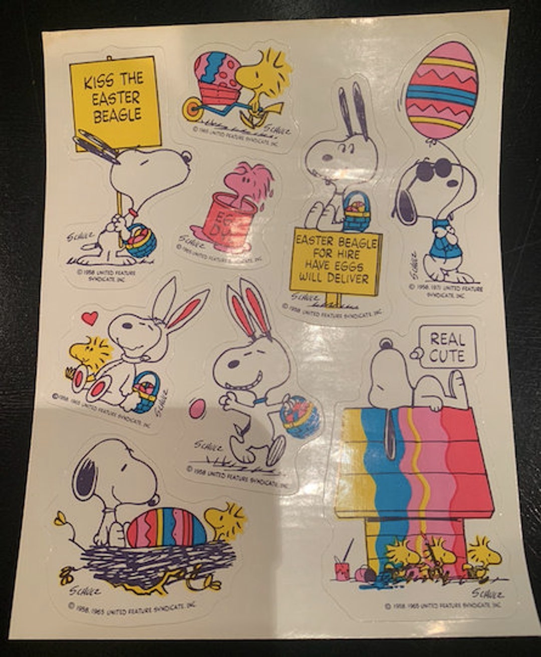 Snoopy - Easter - Stickers - Vintage - 1980s - Etsy