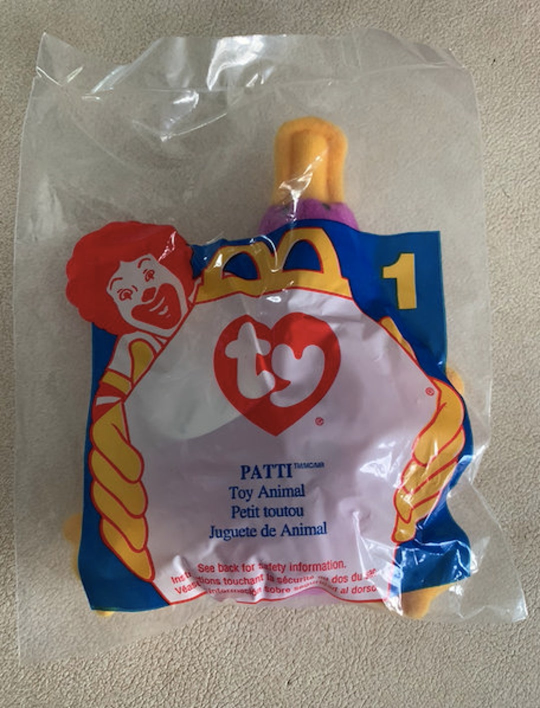 TY - Mcdonald's - Teenie Beanie Baby - Patti - 1997 - Etsy