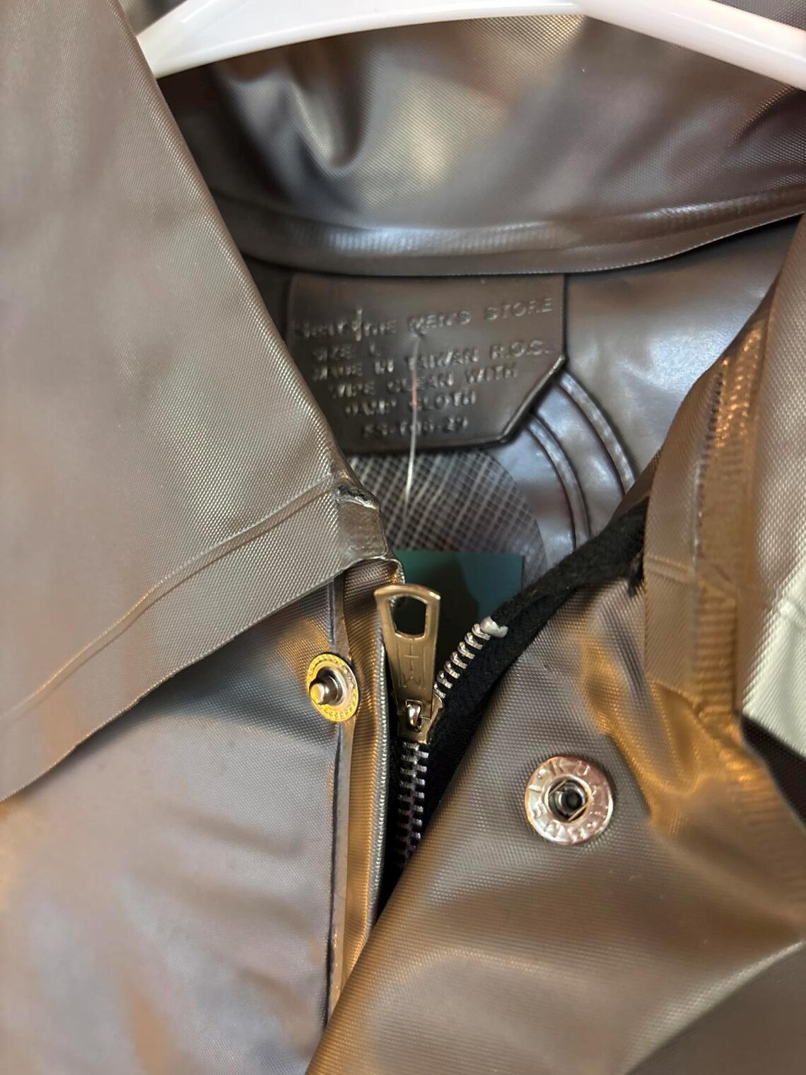 Vintage Gray Rain Coat Large - Etsy