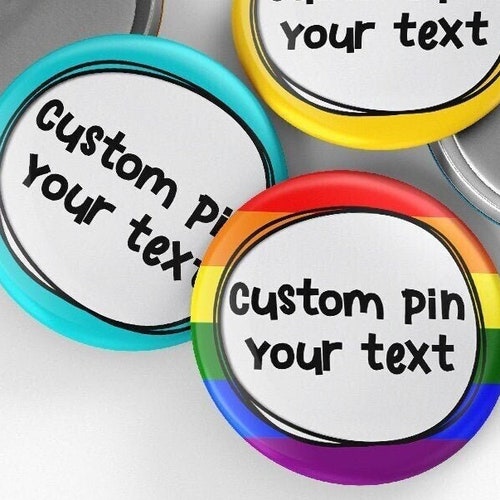 Personalised Custom Name Button Badge | Etsy